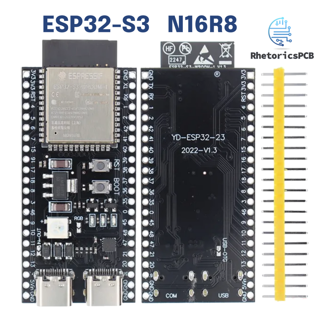 ESP32 S3 N16R8 Tarjeta de Desarrollo Dual Tipo C – Rhetorics PCB